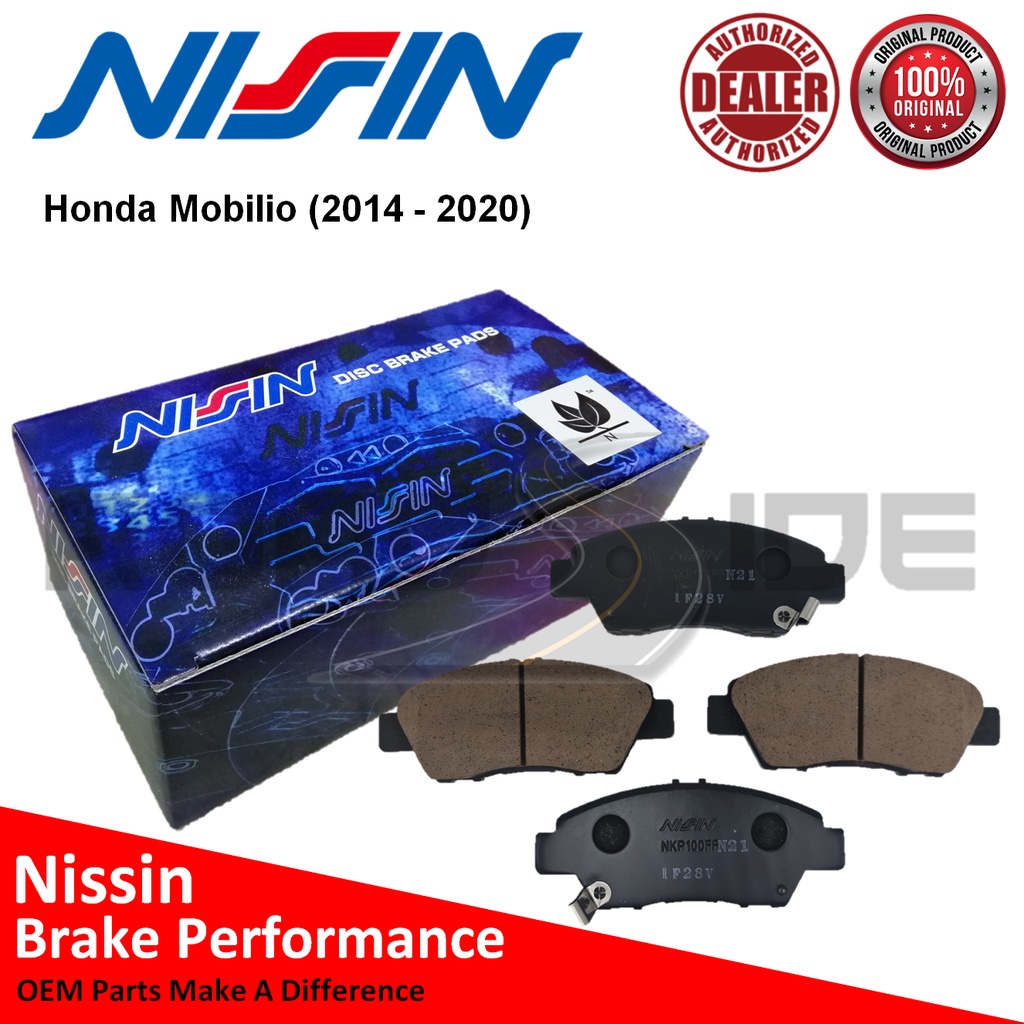 NISSIN Front Brake Pads for Honda Mobilio (2014 - 2020) | Shopee ...