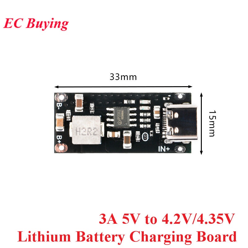3A Polymer Ternary Lithium Battery Quick Fast Charging Charger Board Power Module Type-C USB 5V ...