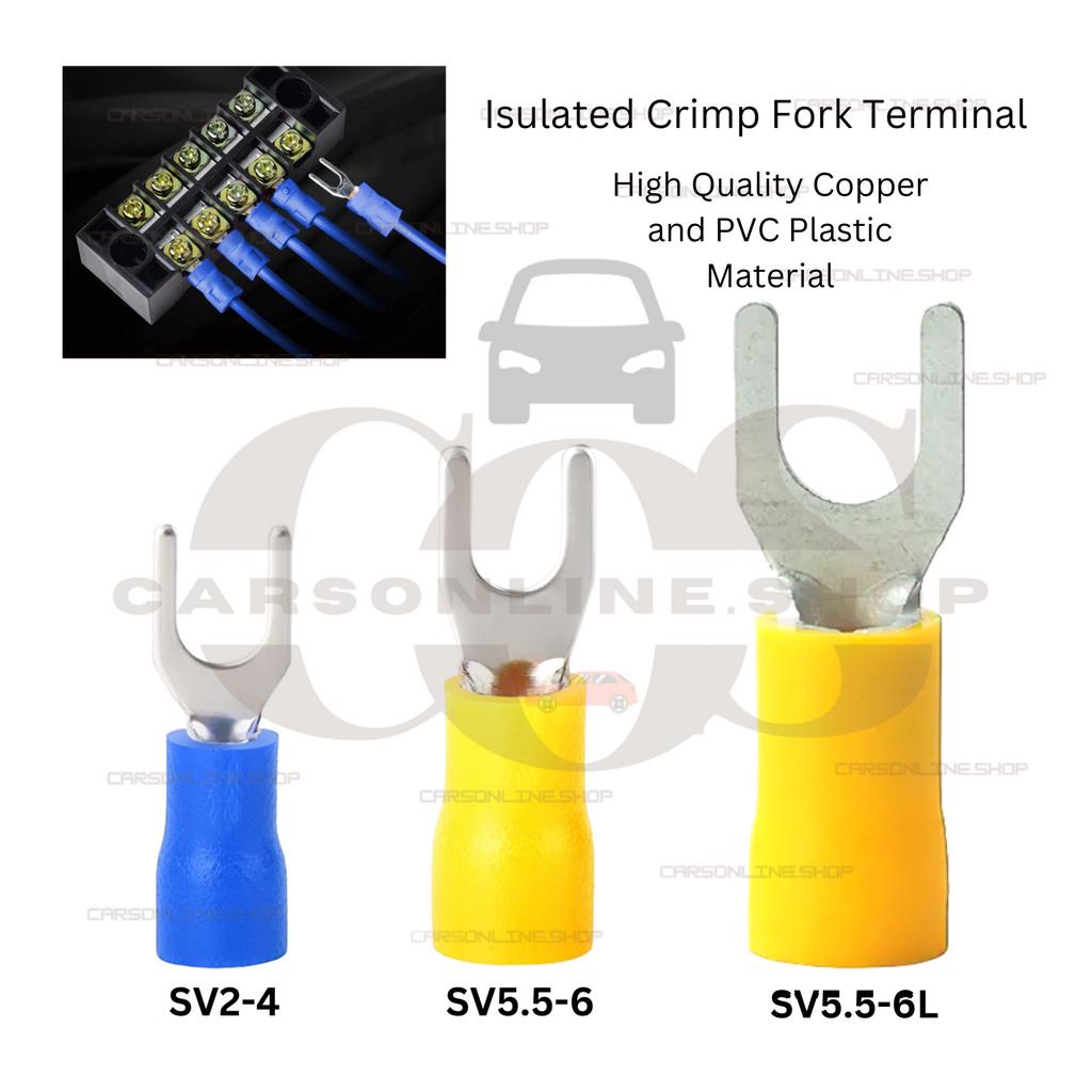 COS Spade Y-Type Insulated Terminal Lugs SV2-4 SV5.5-5 SV5.5-6L (1pc Per Sold) | Shopee Philippines