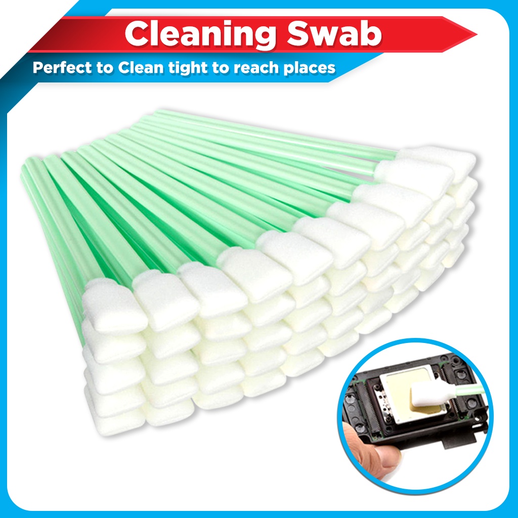 50Pcs Sponge Head Cleaning Cleaner Swab for All Large Format and Inkjet ...