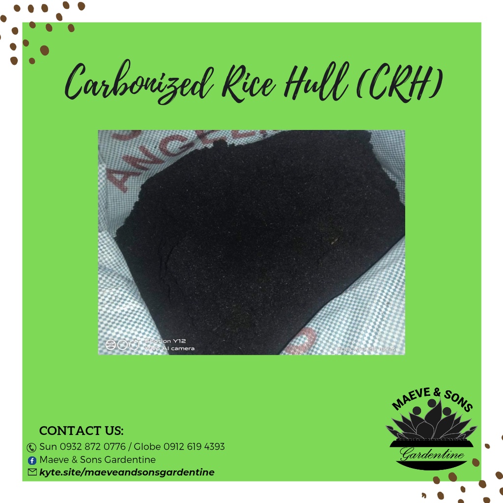 Carbonized Rice Hull for Plants Mix, Pure, Natural, Eco-Friendly, 1 kg ...