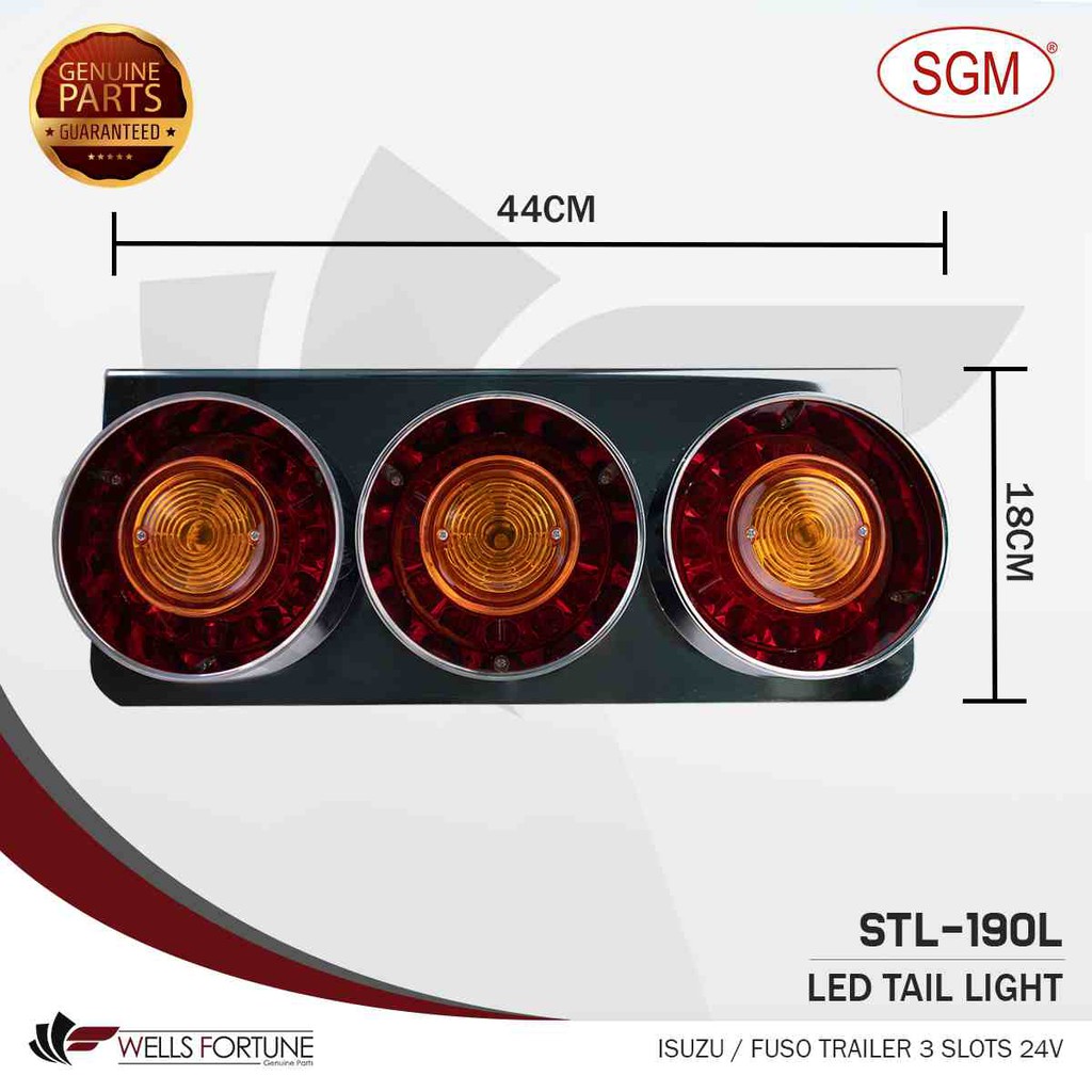 ISUZU / FUSO TRAILER 3 SLOTS SGM LED TAIL LIGHT (1PC) | Shopee Philippines