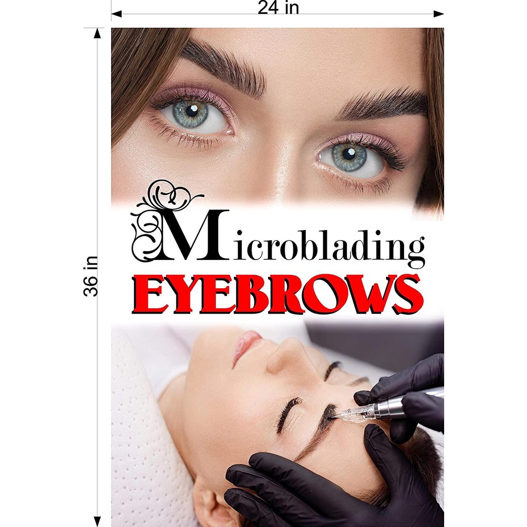 Microblading XVI Salon Service Sign Marketing Poster Permanent Makeup ...