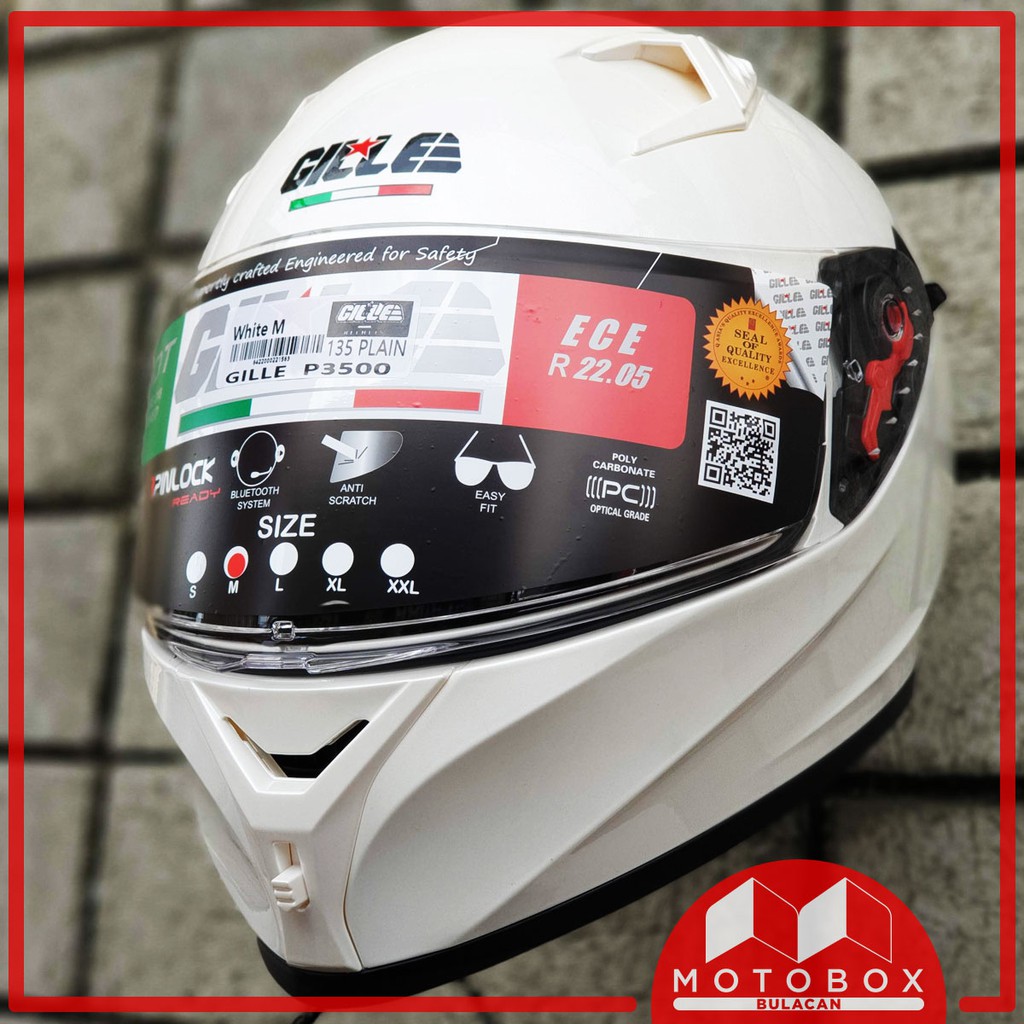 Gille GTS-V1 Pearl White Helmet | Shopee Philippines
