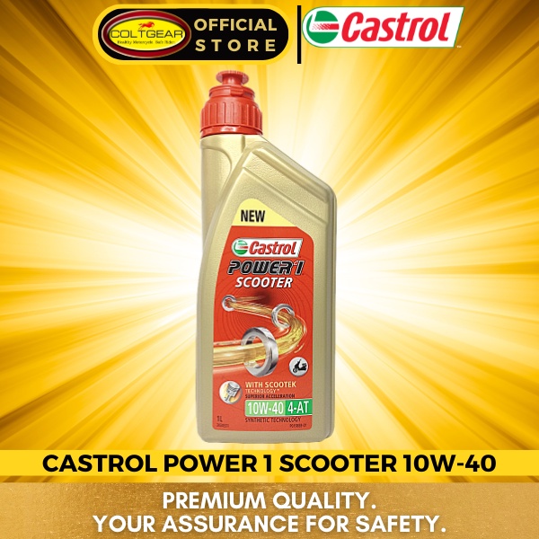 Castrol Power1 Scooter 4T (1Liter) 10W-40 Engine Oil with Scootek ...