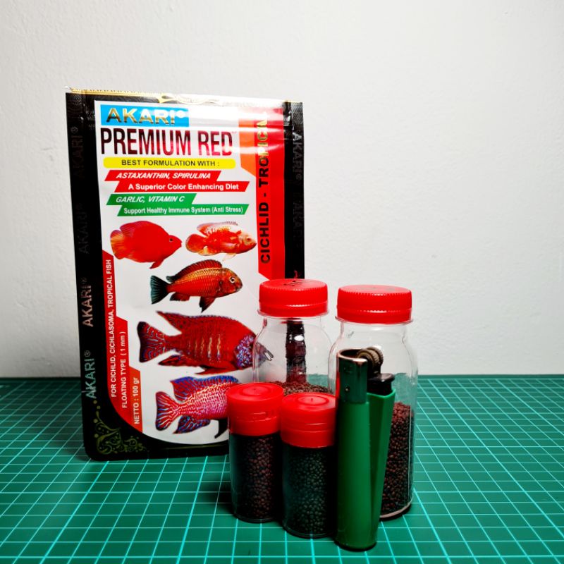 Cichlid FISH PELLETS CHANNA AKARI PREMIUM RED FISH FOOD 1mm ORIGINAL ...