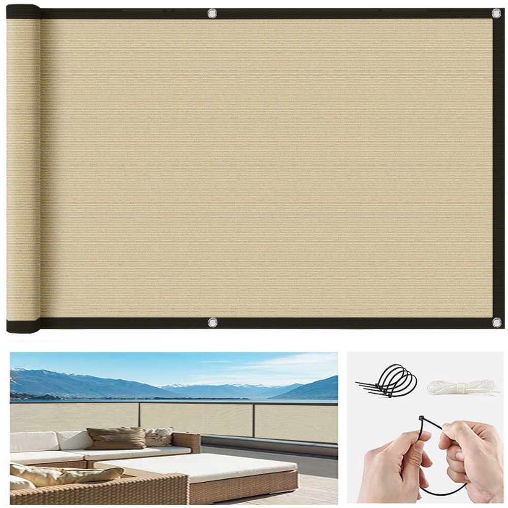 【Gift Cable Tie】Fence Sun Shade Mesh Balcony Shade Net Privacy Screen ...