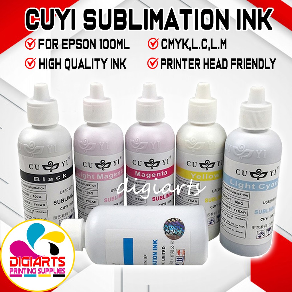 CUYI SUBLIMATION INK 100ml (CMYKLCLM) | Shopee Philippines