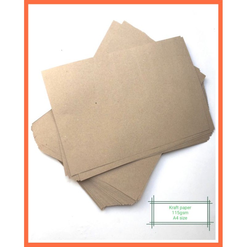 25pcs/50pcs/100 pcs A4 SIZE 185gsm / 115gsm Printable Kraft brown paper ...