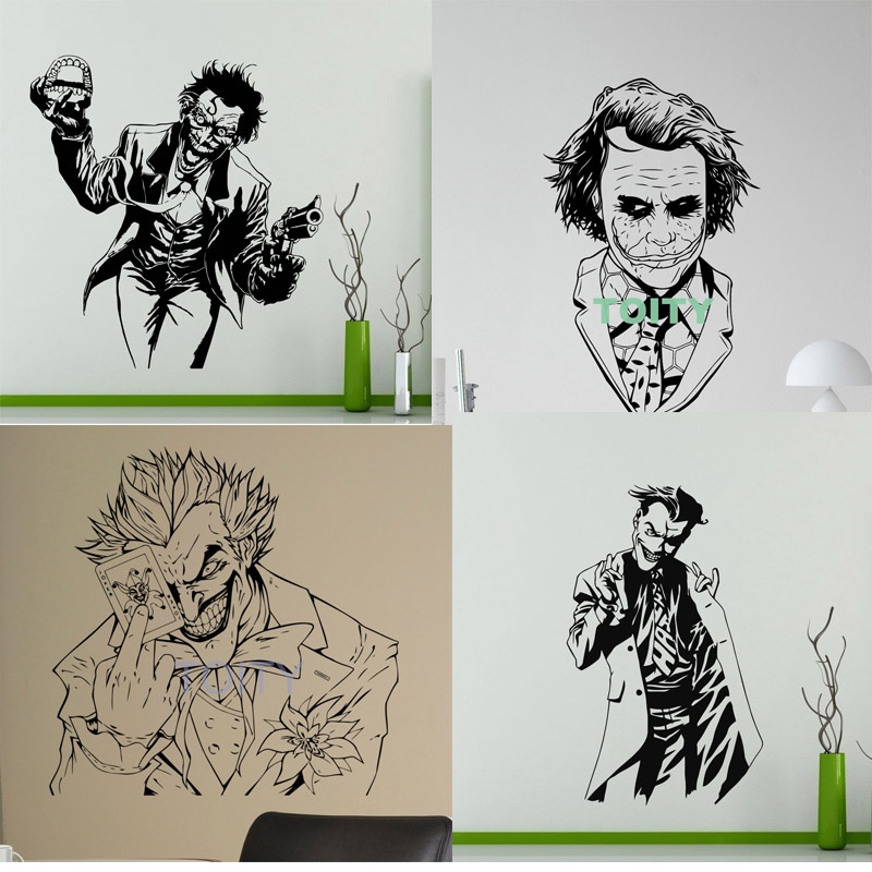 The Joker Wall Sticker DC Comics Super Villain Vinyl Decal Poster ...