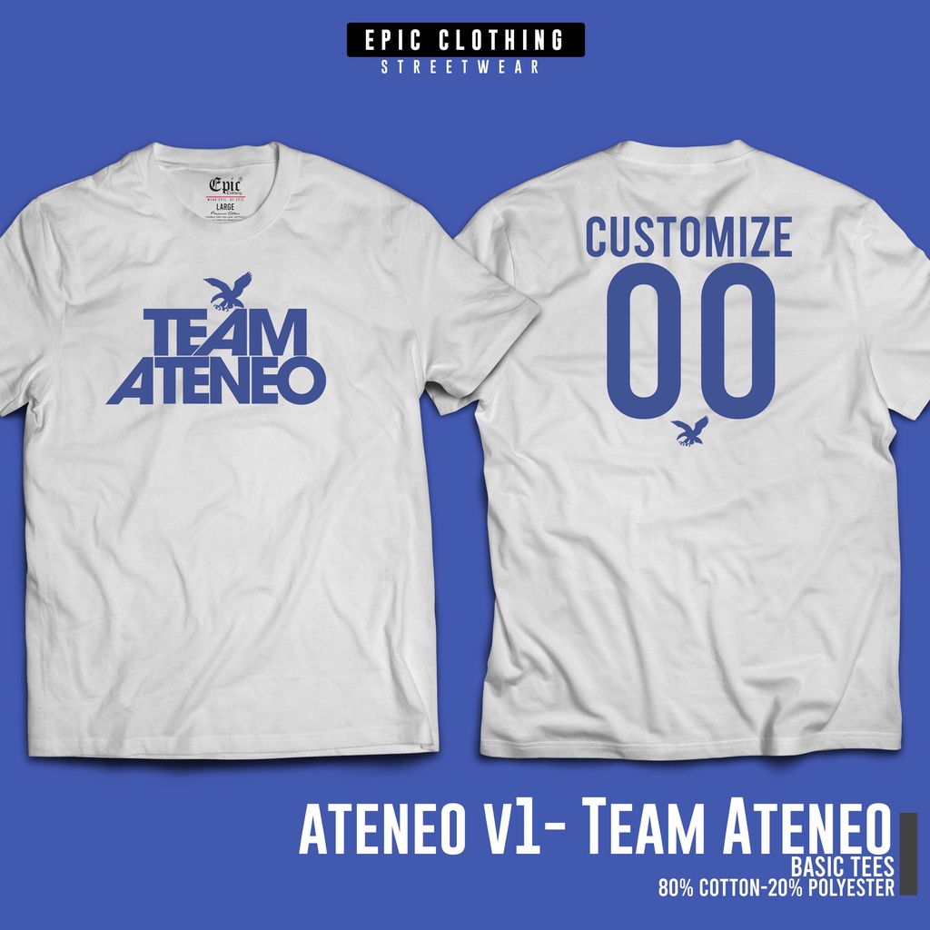 FREE CUSTOMIZE OF NAME AND NUMBER ATENEO V1 TEAM ATENEO ADMU BLUE ...