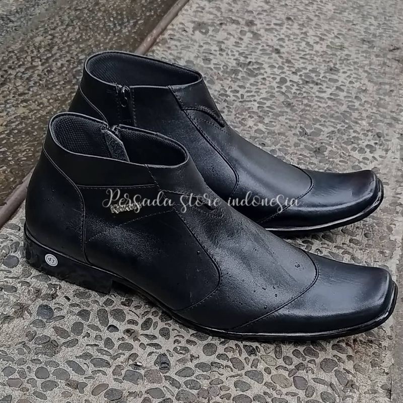 HITAM PRIA KAYU Formal Shoes For PANTOFEL Shoes Men Original Cow ...