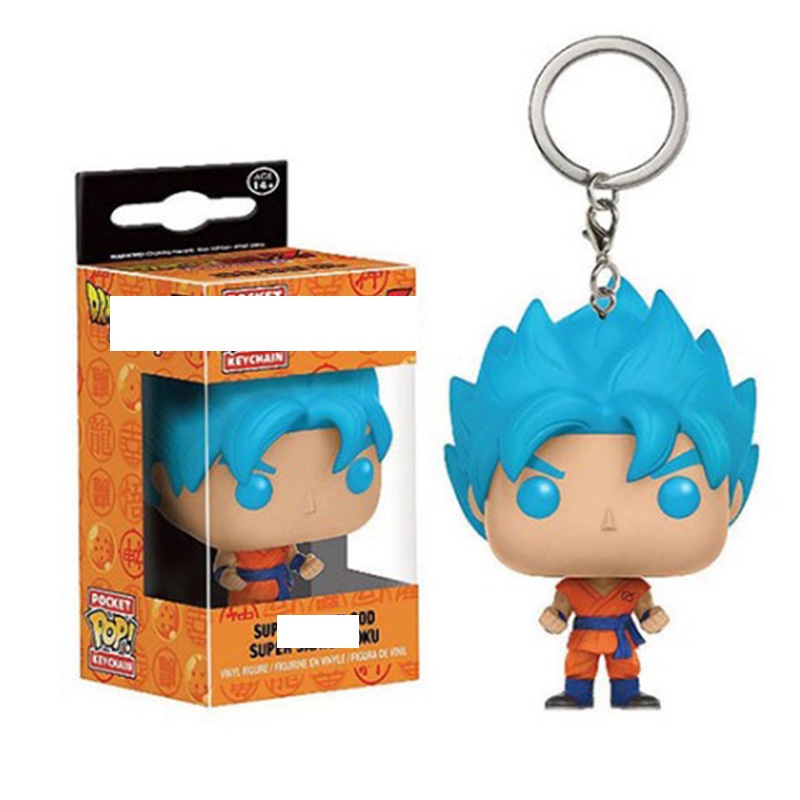 Funko POP Dragon Ball Blue Hair Monkey King Vegeta Keychain Dragon Ball ...