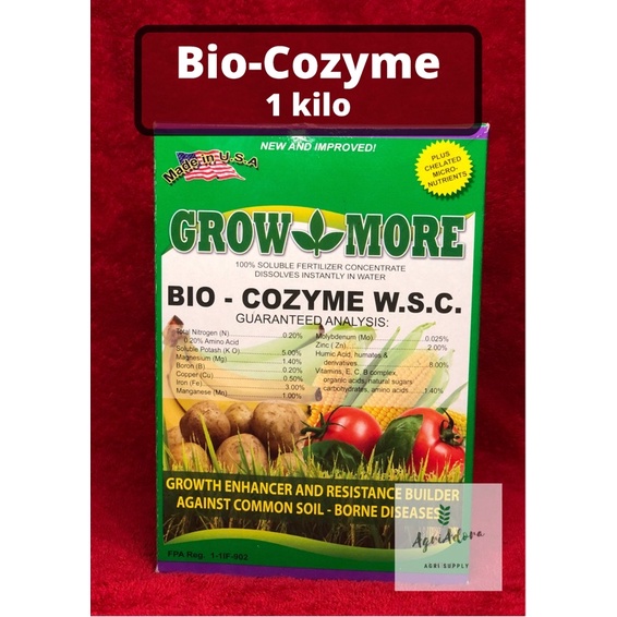 Grow More Bio-Cozyme W.S.C Soluble Feetilizer 1 kilo (Sagrex) | Shopee ...