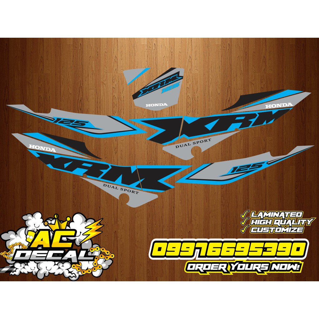 Honda XRM 125 Stock Decal Design High Quality (ACDECAL) | Shopee ...