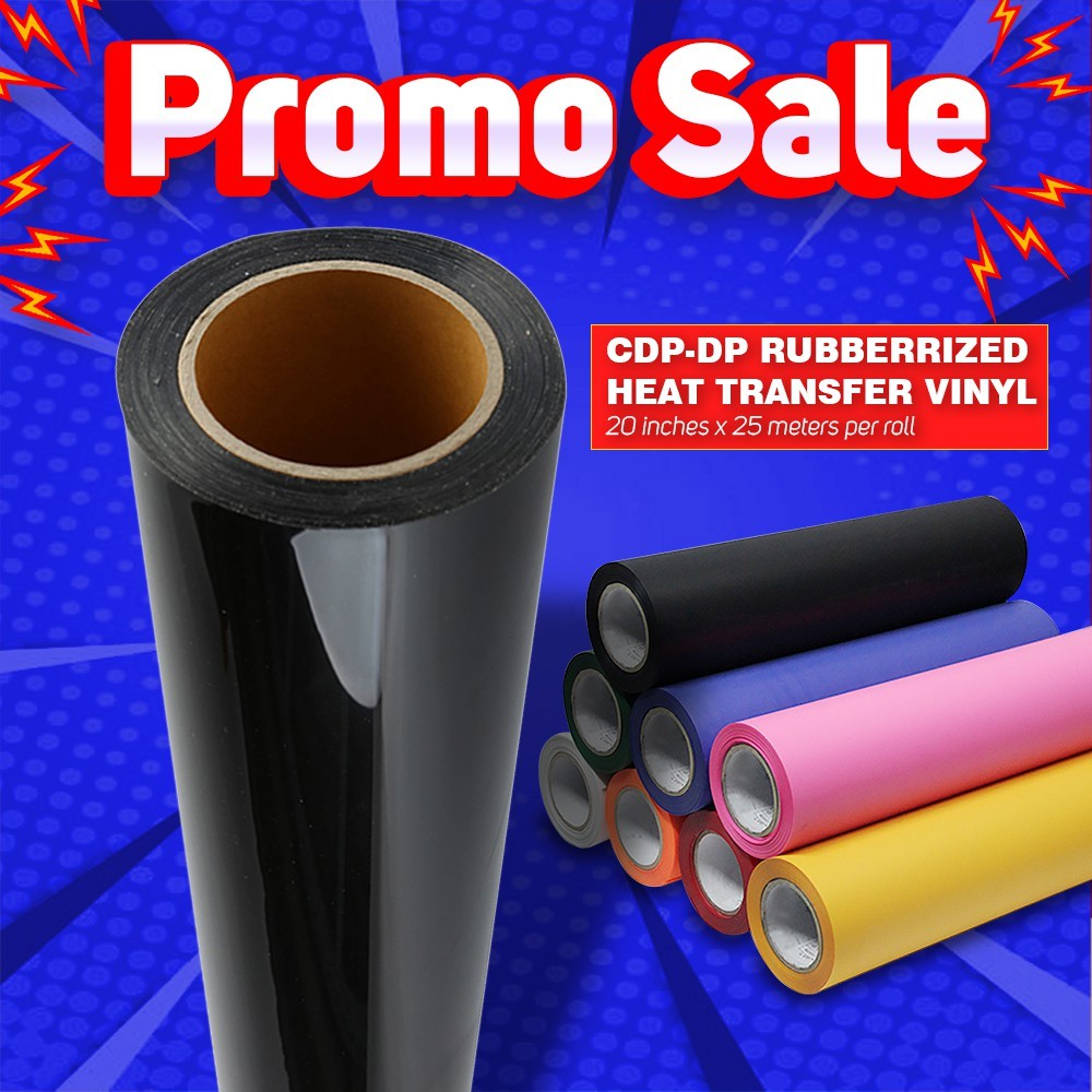 ( Promo Package ) QUAFF CDP Rubberize Heat Transfer Vinyl for T-shirt ...