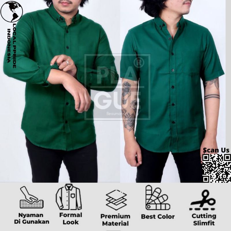HIJAU KEMEJA Father And Son Long And Short Shirt Shirt Shirt green ...