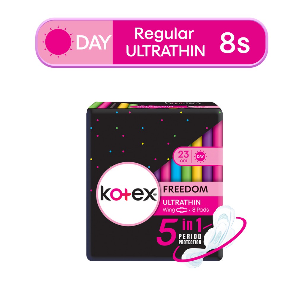 Kotex Freedom Ultrathin Sanitary Napkins 23cm - 8 Pads | Shopee Philippines
