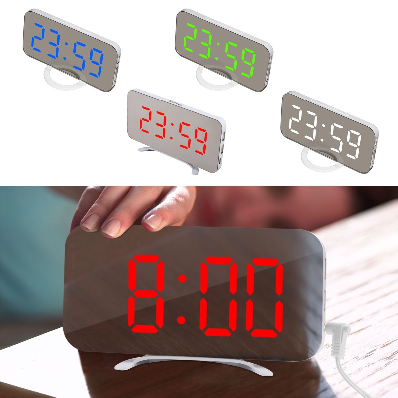 BT Large Digital Clock Electronic Alarm Clocks for Bedroom Home LED ...