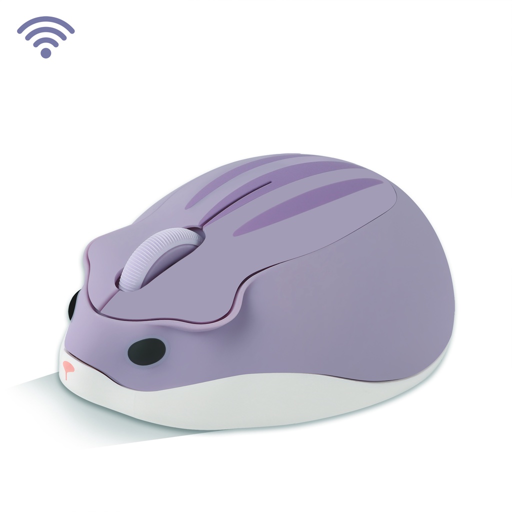Cute Hamster Silent Wireless Ergonomic Mouse 1200DPI Office USB 2.4G ...