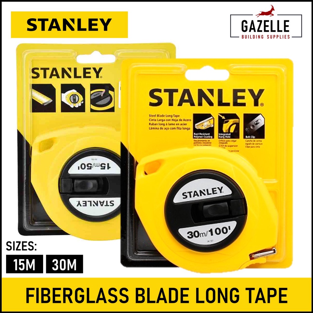 Stanley Steel Long Tape Measure Steel Blade 15M / 30M - 34-104 / 34-107 ...
