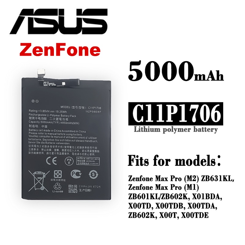 ASUS Zenfone Max Pro M1 M2 Battery X00TD X00TDB X00TDA ZB601KL ZB602K ...