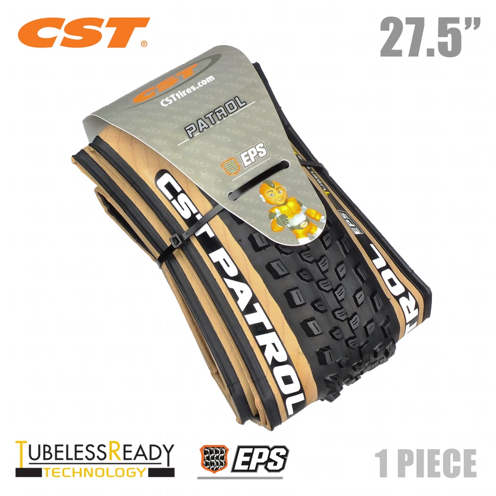 CST Jack Rabbit Patrol Skin Wall Tubeless Ready Foldable Bicycle Tires 1 Piece (Isang Piraso ...