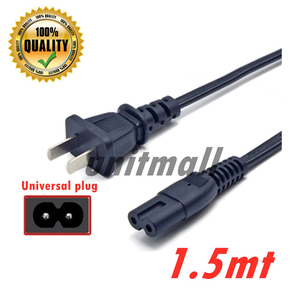 2 Holes 8 Character Power Cord Plug Copper Two Holes 1.5mt | Shopee ...