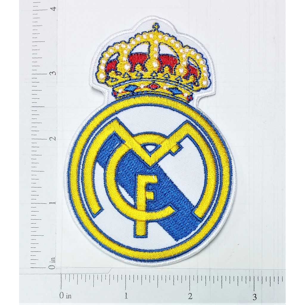 MCF Real Madrid CF Football Club logo Team Iron On Shirt Sew Costume ...
