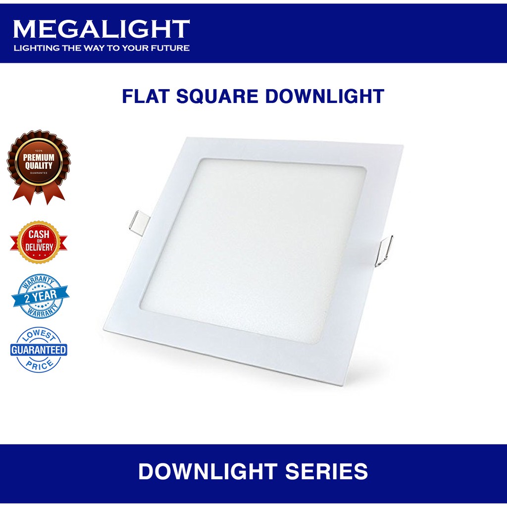 9W 12W 18W Megalight High Brightness Square Recessed Ceiling Flat ...