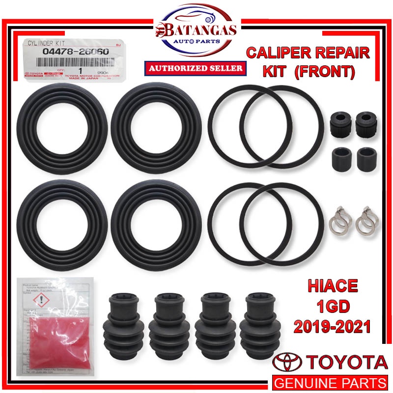 ORIGINAL CALIPER REPAIR KIT (front) FOR TOYOTA HIACE 1GD (2019-2021 ...