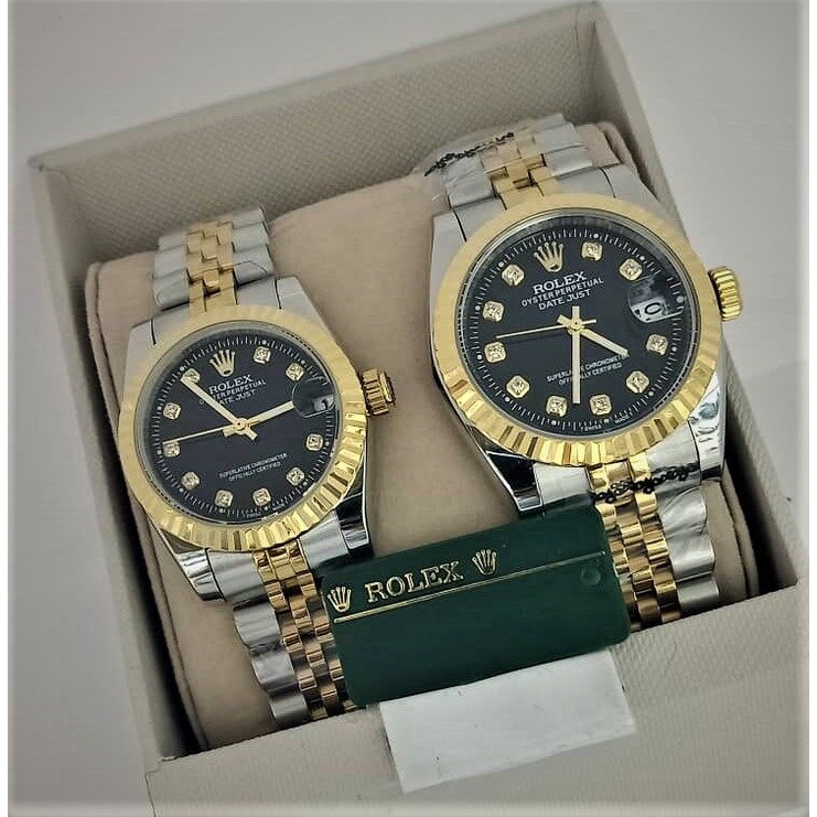Couple rolex_automatic full set unique heritage design with genuine ...