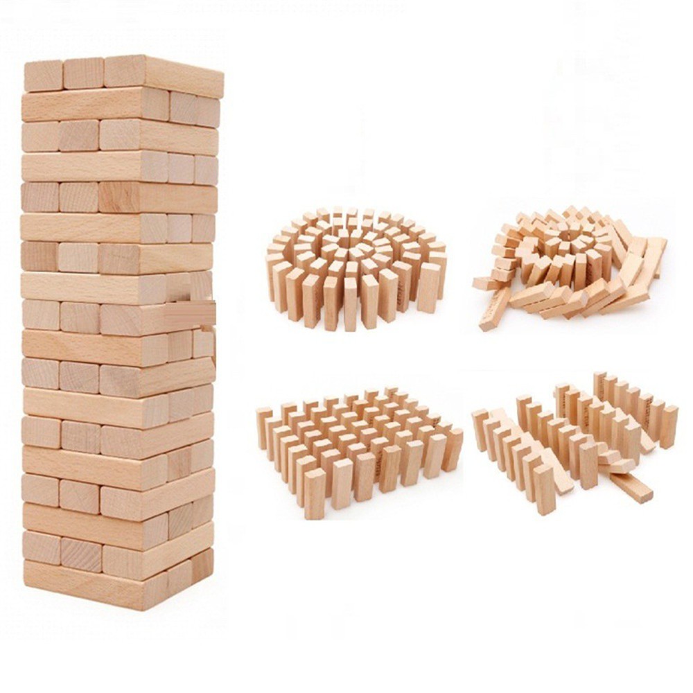 Classic Tower : Wooden Block Game ( 54 Blocks) | Shopee Philippines