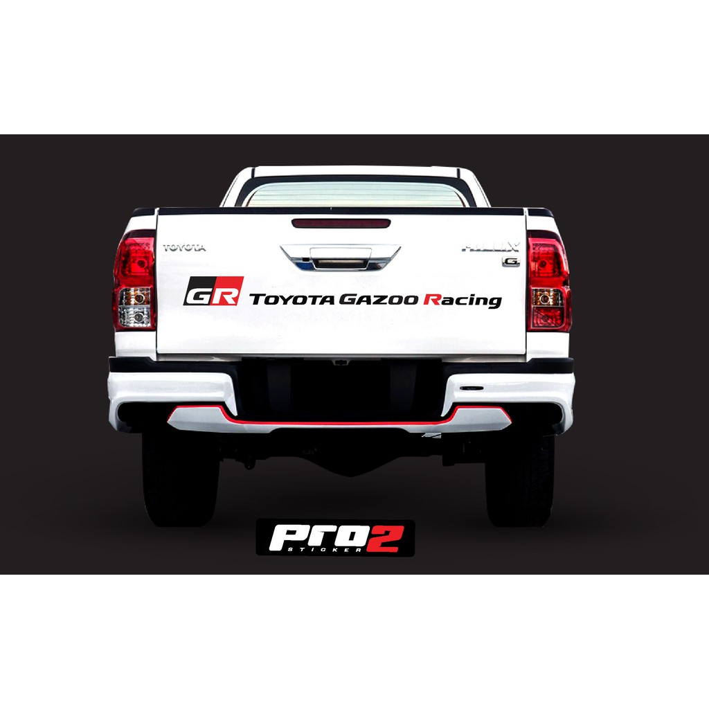 GR sticker toyota Hilux revo Tailgate Styling Pattern Pickup Truck Four ...