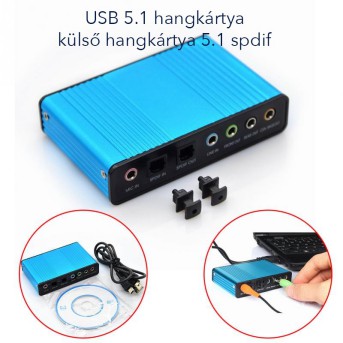 6 Channel 5.1 USB Sound Card Surround Optical External USB Audio ...