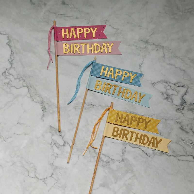 Handmade Cake Flags Generic Theme | Shopee Philippines