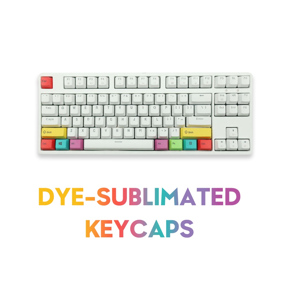 NO.1☑Mechanical Keyboard PBT Keycaps OEM Profile CMYK 10 Keys MAC WIN ...