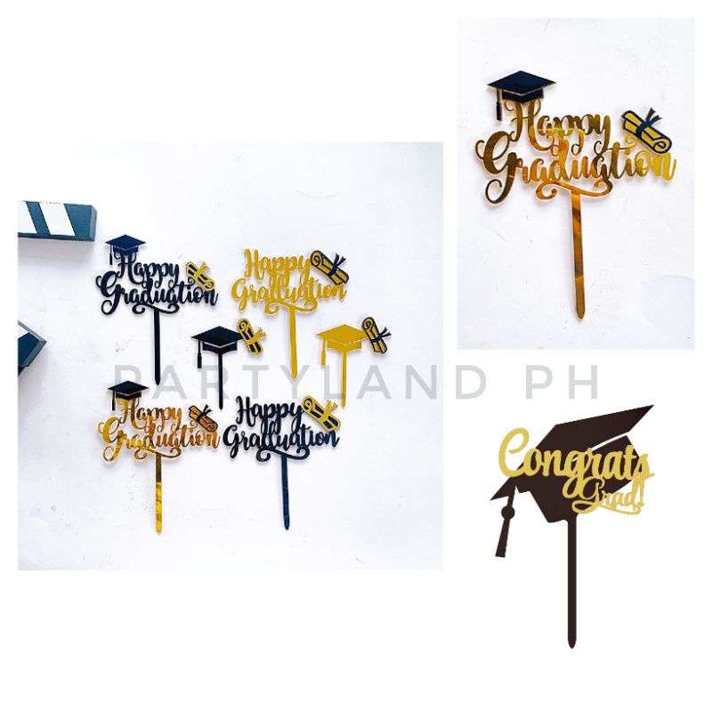 Happy Graduation Grad Cake Topper Congratulation Congrats Party ...