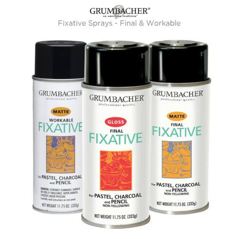 Grumbacher Gloss Brilliant Final Fixative (For Pastel, Charcoal ...