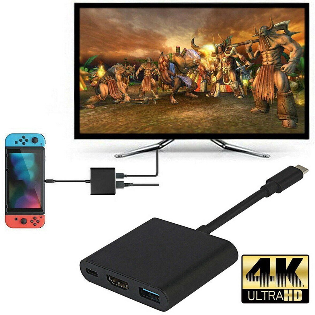 Nintendo Switch 1080P 4K HDMI Adapter Switch USBC 3.0 HDMI Converter ...
