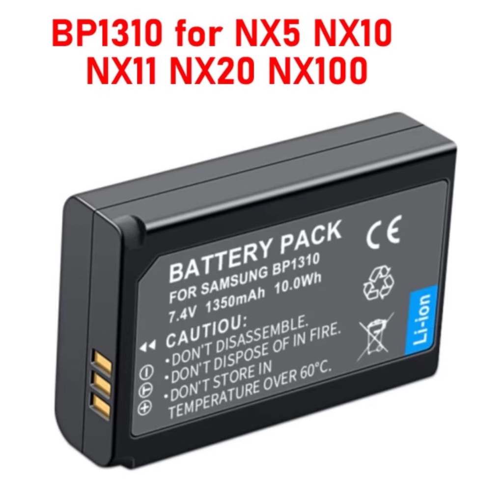 Samsung BP1310 ED- BP1310 Battery for Camera NX5 NX20 NX100 NX11 NX10 ...