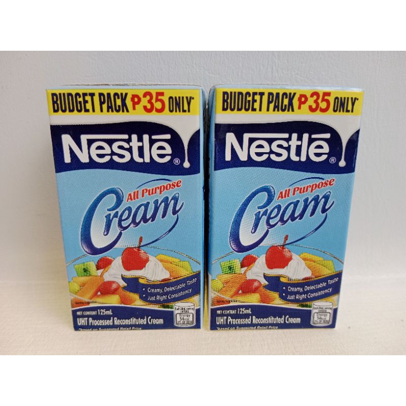Nestle All Purpose Cream ( Budget Pack ) 125ml | Shopee Philippines