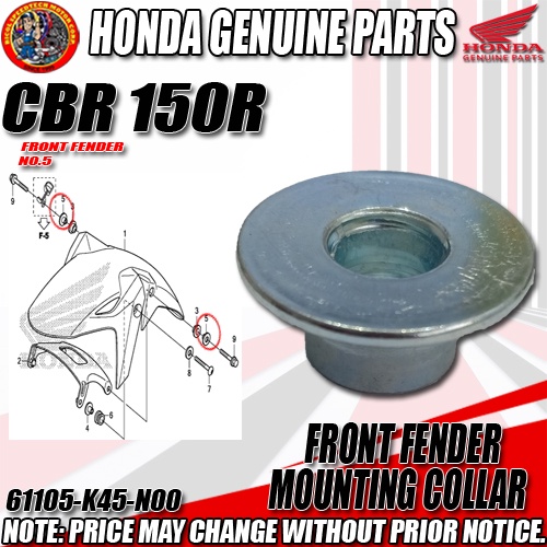 CBR 150R FRONT FENDER MOUNTING COLLAR (HPI) (GENUINE: 61105-K45-N00 ...