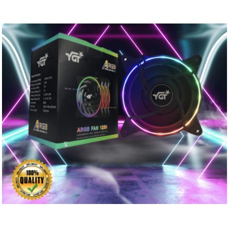 YGT -1250 120mm ARGB Music case Fan Adjustable Speed Case Chassis ...