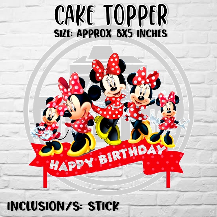 Minnie mouse theme cake topper | Shopee Philippines
