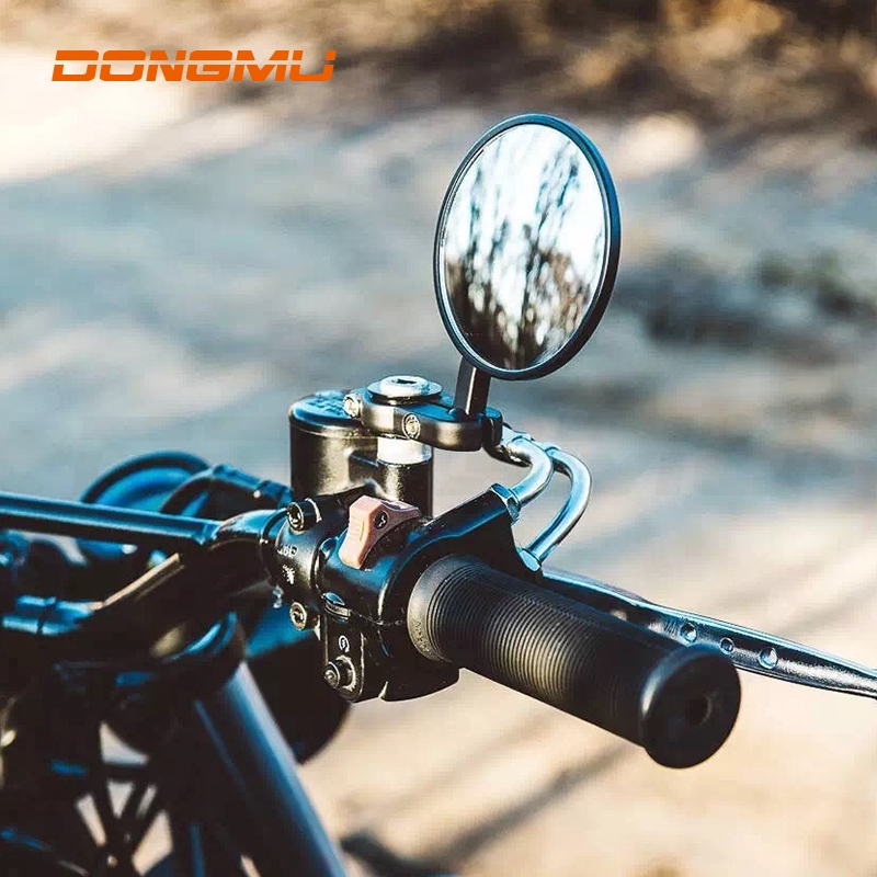 Black Motorcycle Foldable Rearview Mirror Rear View Handle Bar End ...
