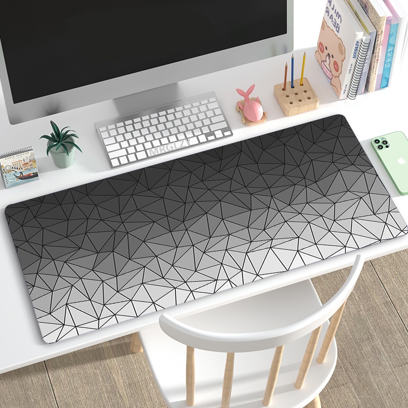 Geometric Patterns Mouse Pad XXL Gamer Desk Mat Black White Gaming ...