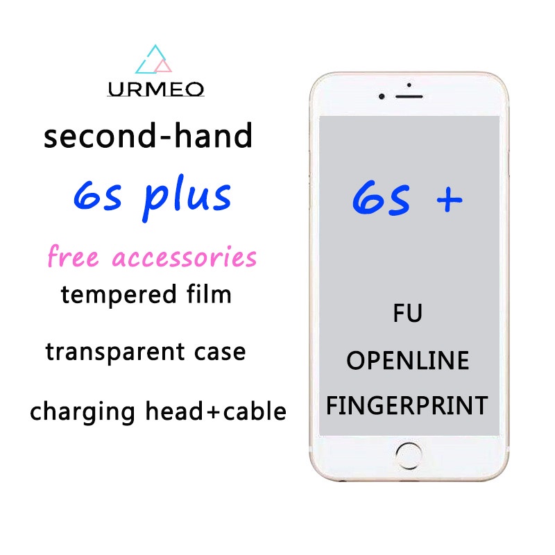 6S Plus Second-hand Free Shipping Original Used 6SP With Fingerprint FU Cellphone Fullset ...