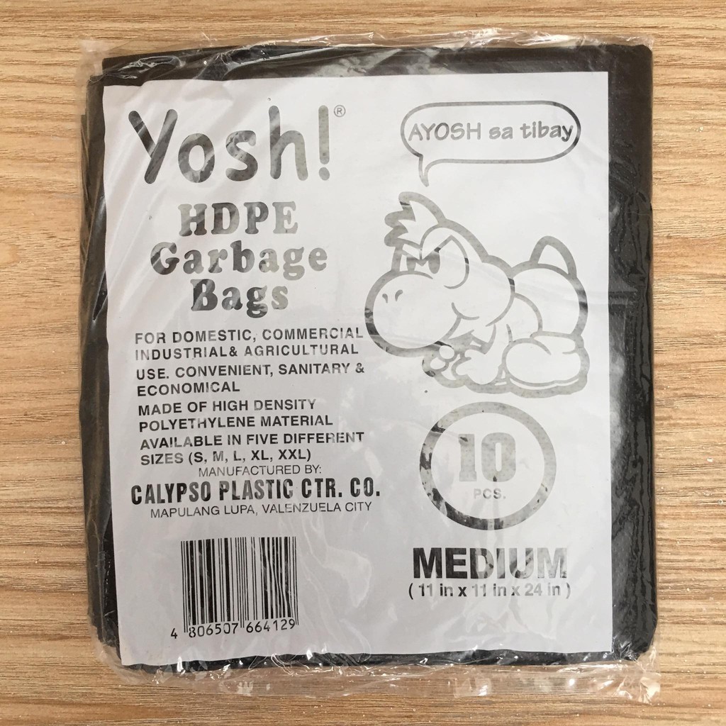 Garbage Plastic Bag Trash Bag Yosh! HDPE Garbage Bags Calypso (Folded ...