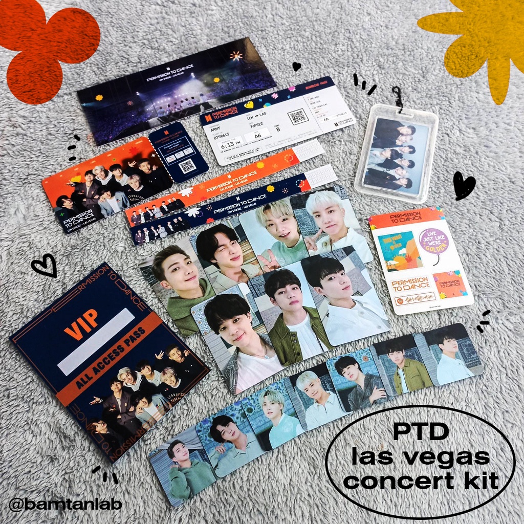 Bts PERMISSION TO DANCE ON STAGE LAS VEGAS CONCERT KIT/CHEERING KIT/BTS ...